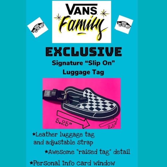 Vans | Accessories | Vans Family Exclusive Leather Luggage Tag | Poshmark